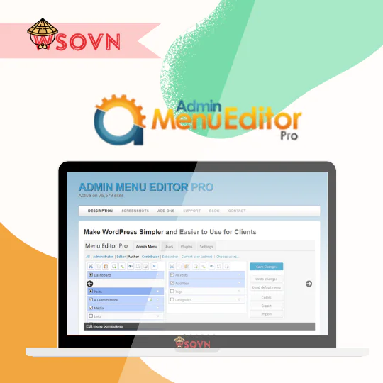 Mua chung tài khoản Admin Menu Editor Pro group buy 2026 - WSOVN